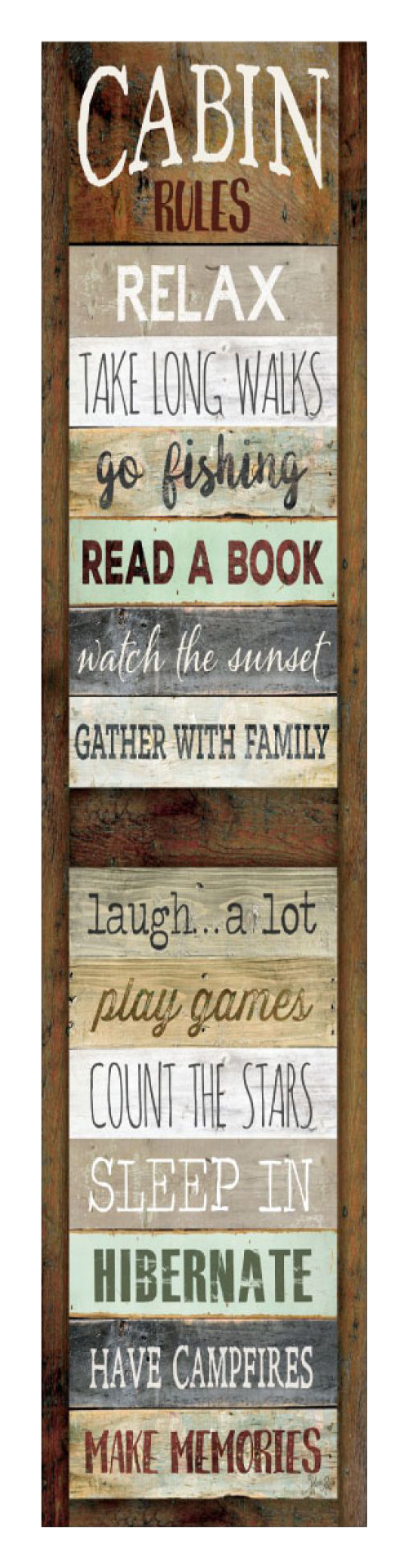Courtside Market Cabin Rules Art Board Sign | Bass Pro Shops